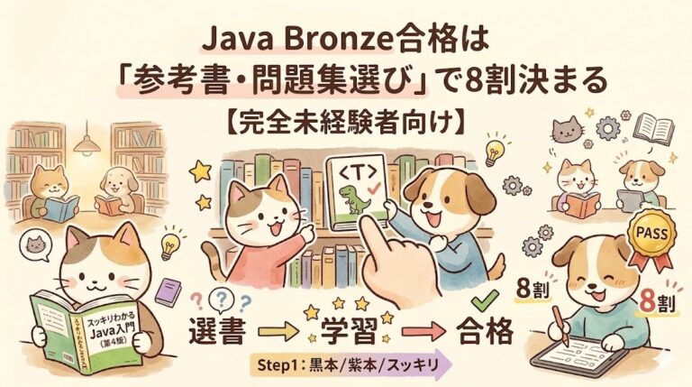 Java Bronze合格は「参考書・問題集選び」で8割決まる【完全未経験者向け】 - IT Engineer Log
